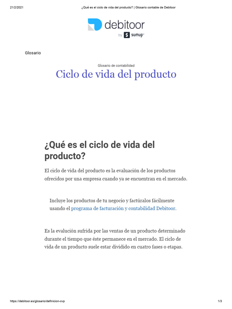Ciclo de Vida del Producto: Definición y Etapas | PDF | Ciclo de vida ...