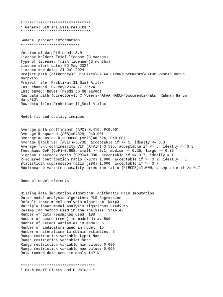 Seli Fitria Rahma Diantika - PRAKTIKUM 11 A | PDF | Structural Equation ...