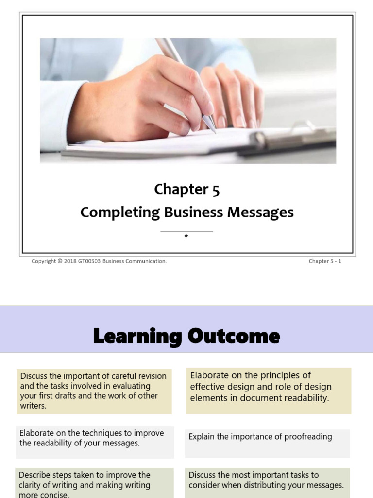 5 Completing Business Messages | PDF | Sentence (Linguistics ...