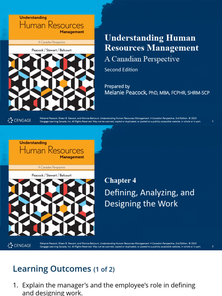 Chapter 2 - Defining, Designing, and Analyzing The Work | PDF | Employment | Motivation