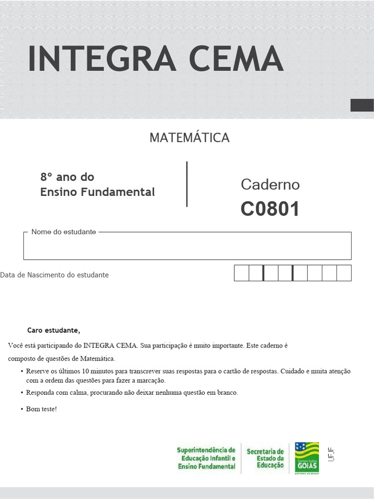 Matemática 8º Ano Pdf Matemática