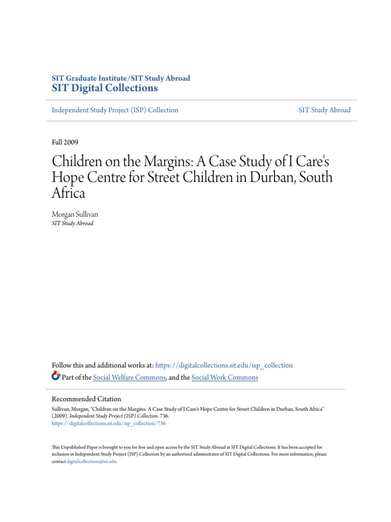 Case Study: Hope Centre for Street Children | PDF | Meal | Lunch