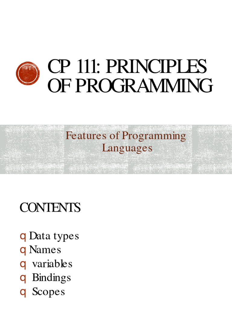 Lect Three | PDF | Variable (Computer Science) | Data Type