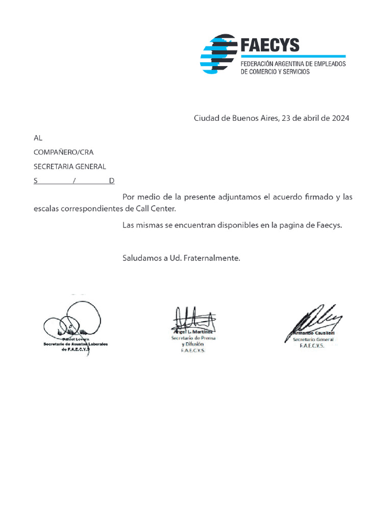 Circular Call Center | PDF