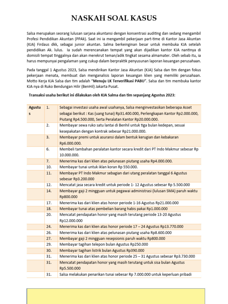 Soal PDA Akuntansi | PDF