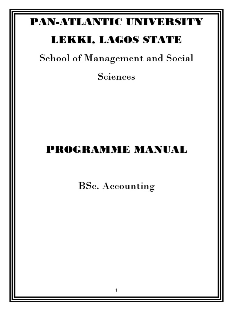 BSc Accounting Programme Manual | PDF | Audit | Accounting