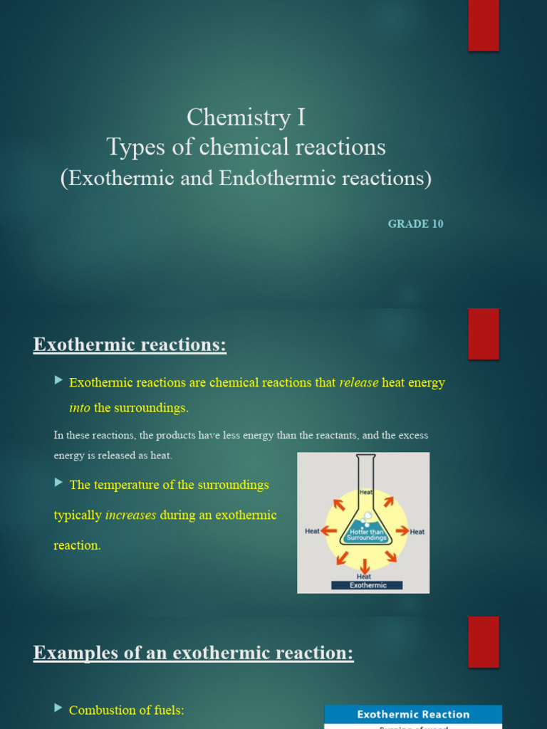 Exothermic and Endothermic Reactions | PDF