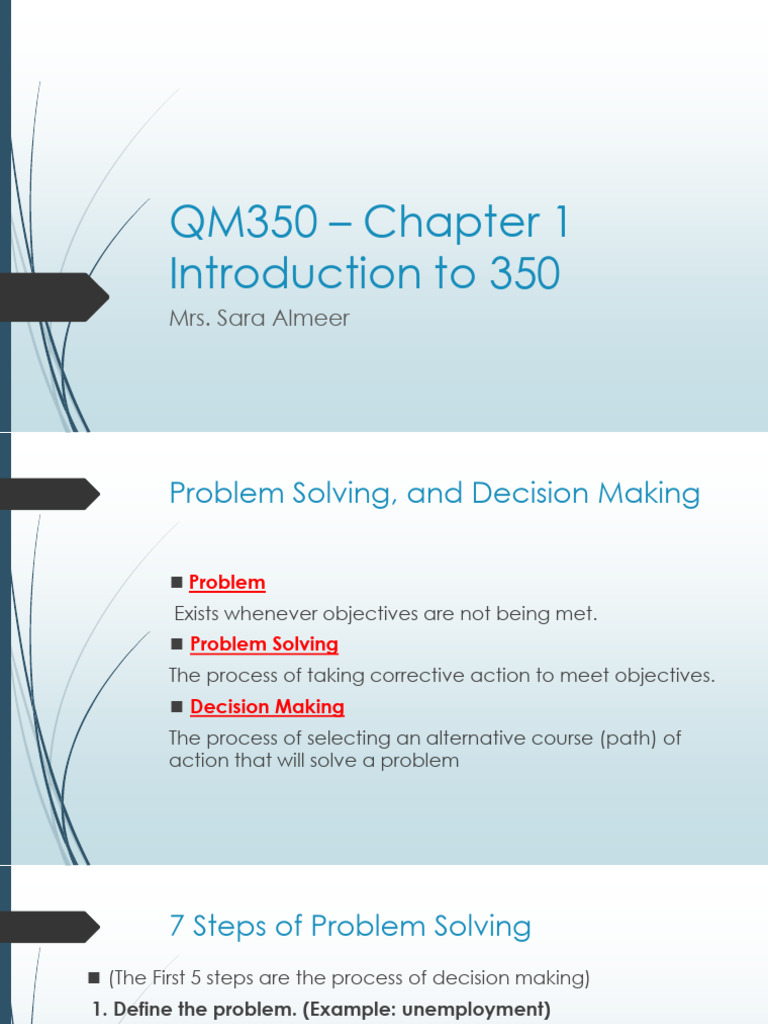 Chpter 1 | PDF | Decision Making | Statistics