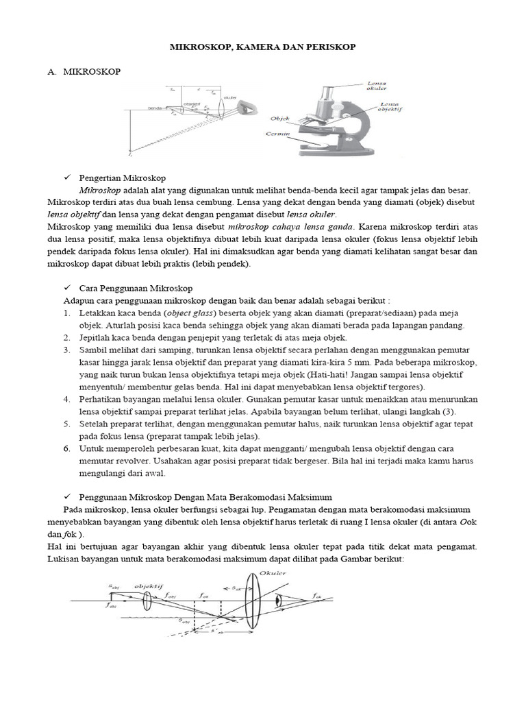 Bahan Ajar Mikroskop & Kamera | PDF | Metode & Bahan Ajar | Seni