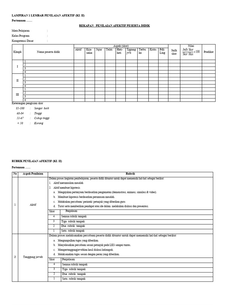Instrumen Penilaian Mikroskop & Kamera Okok | PDF