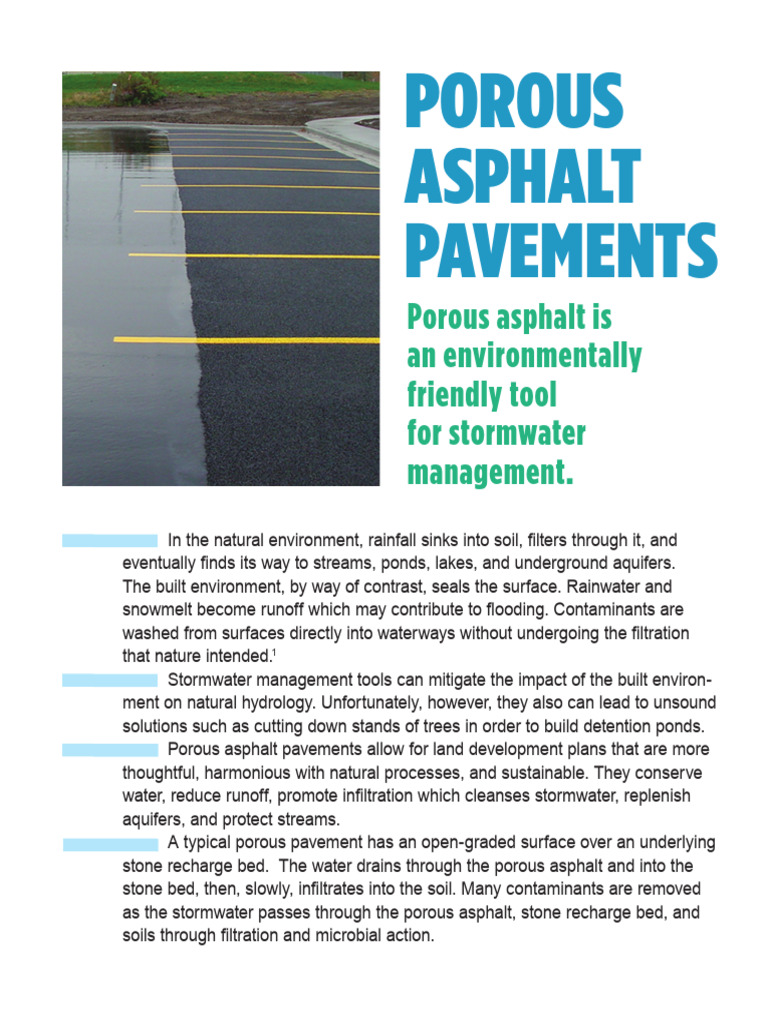 Dokumen - Tips - Porous Asphalt P Porous Asphalt Is An Environmentally ...