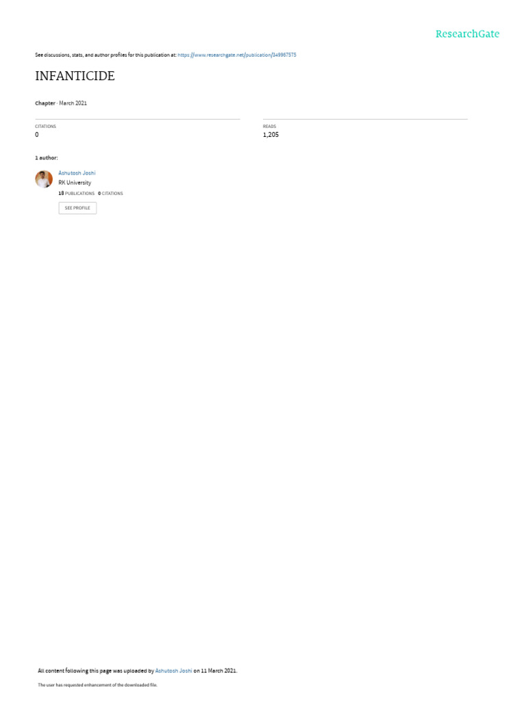 INFANTICIDE | PDF | Fetus