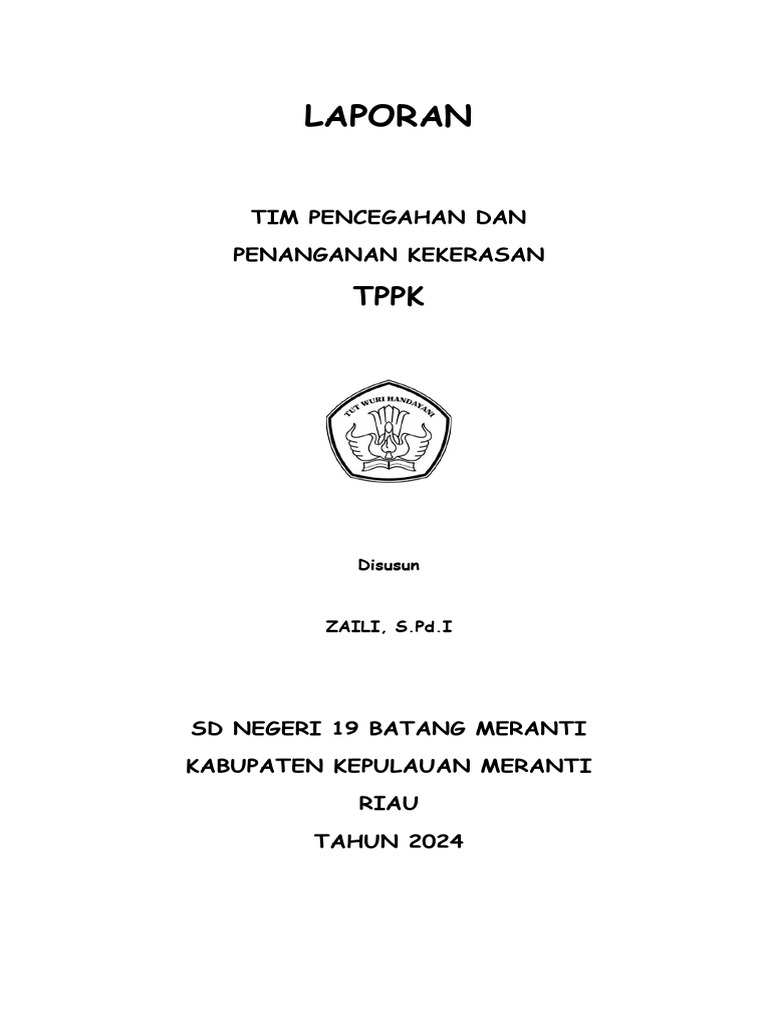 Laporan Dan SK TPPK - ZAILI | PDF