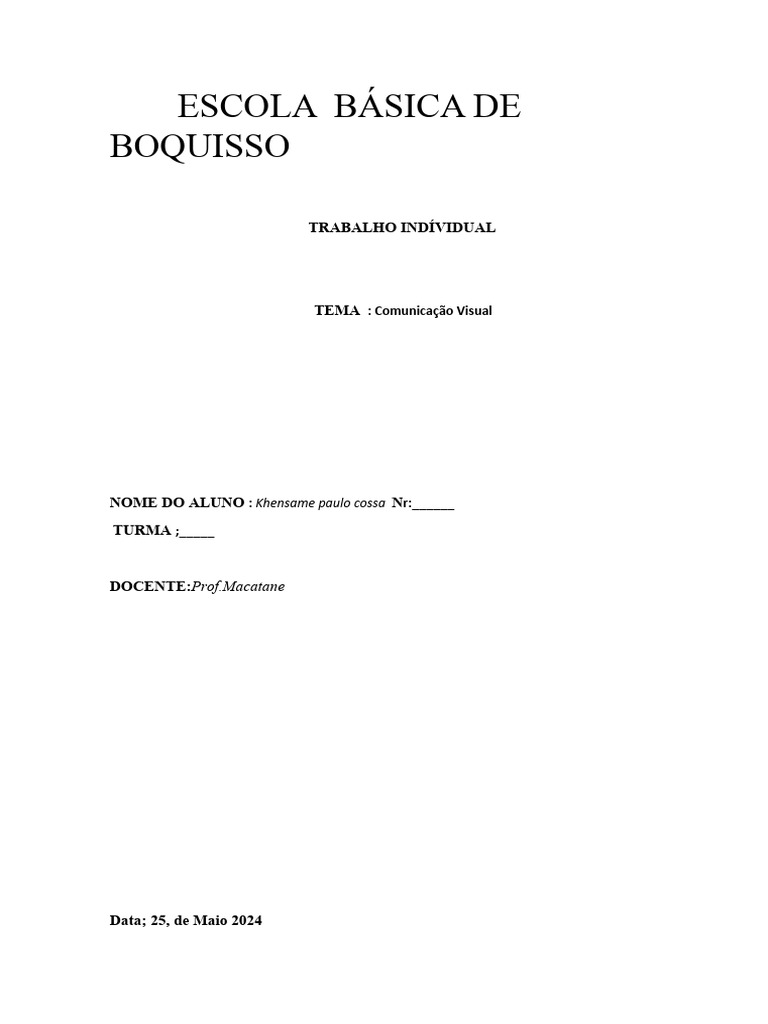 Comunicação Visual na Educação Básica | PDF