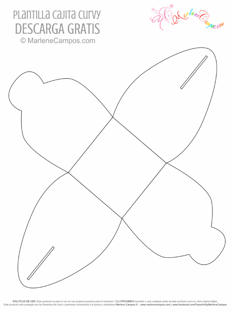 Plantilla Cajita Pdf