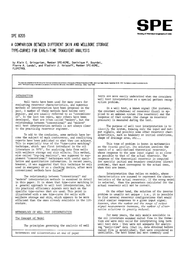 S-A Comparison Between Differnt Skin and Wellbore Storage Type Curves ...