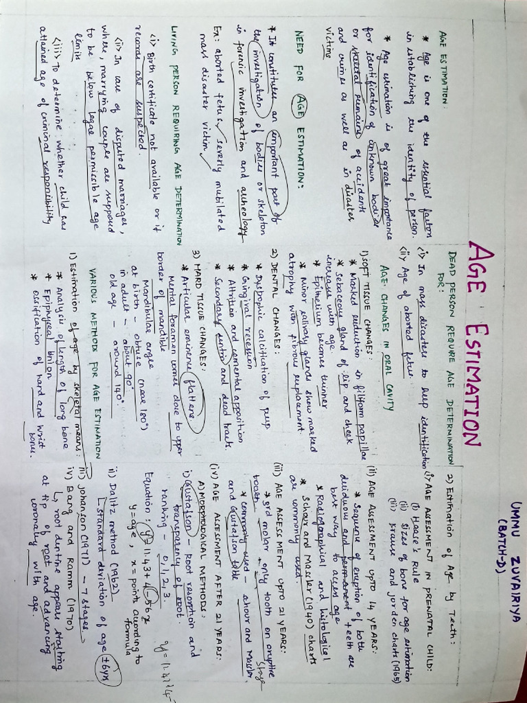 Age Estimation FO Concept Map | PDF