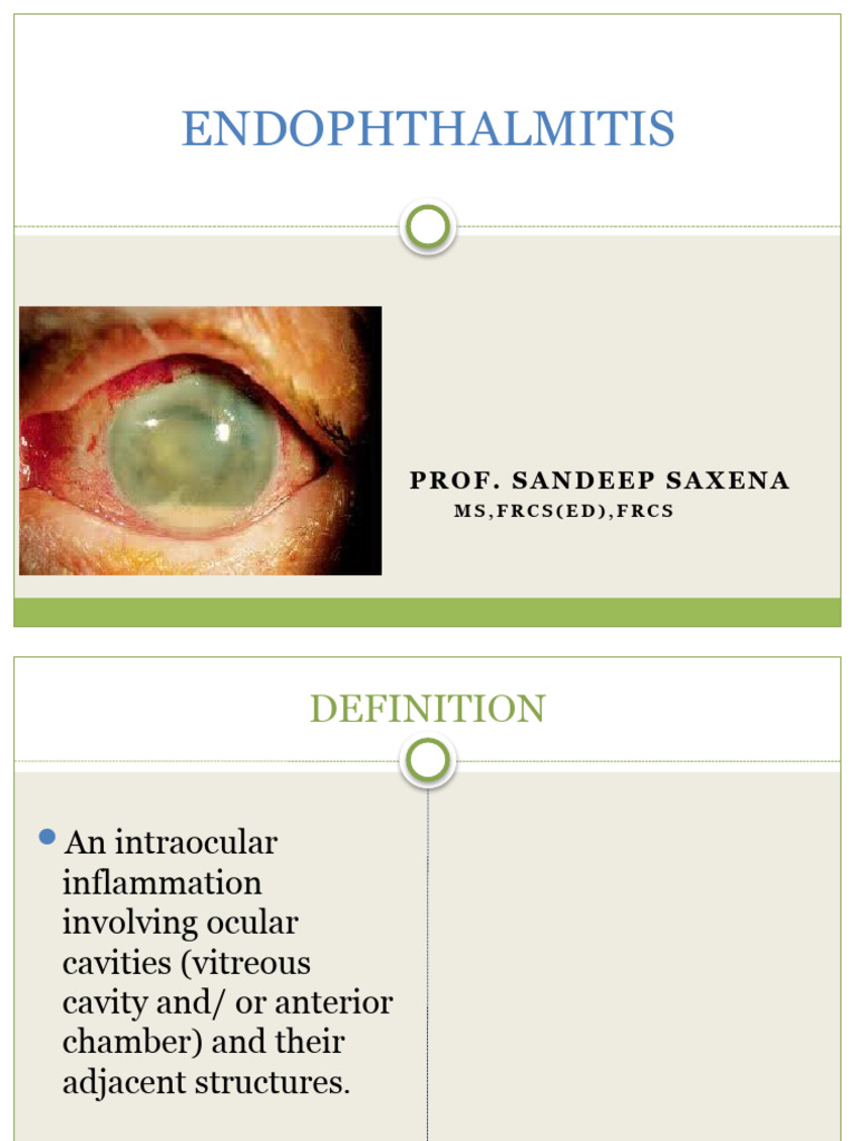 Opt Endophthalmitis Final 16-12-14 | PDF | Medicine | Human Eye