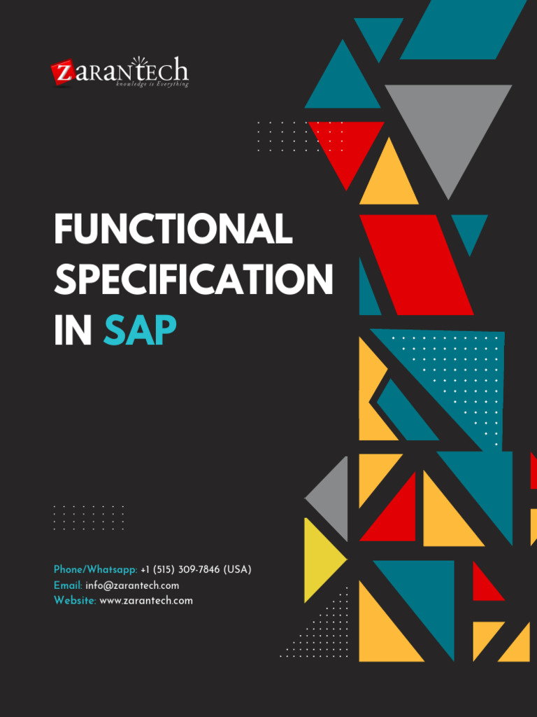 SAP Functional Specification Guide | PDF | Specification (Technical ...