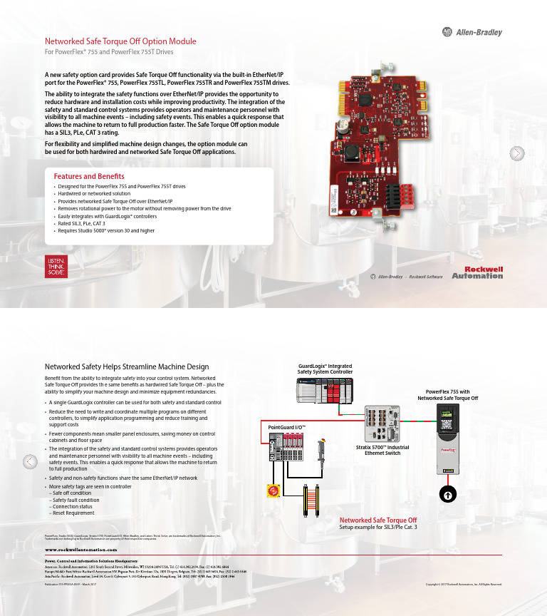 Networked Safe Torque Off Option Module | Download Free PDF | Ethernet | Computer Engineering