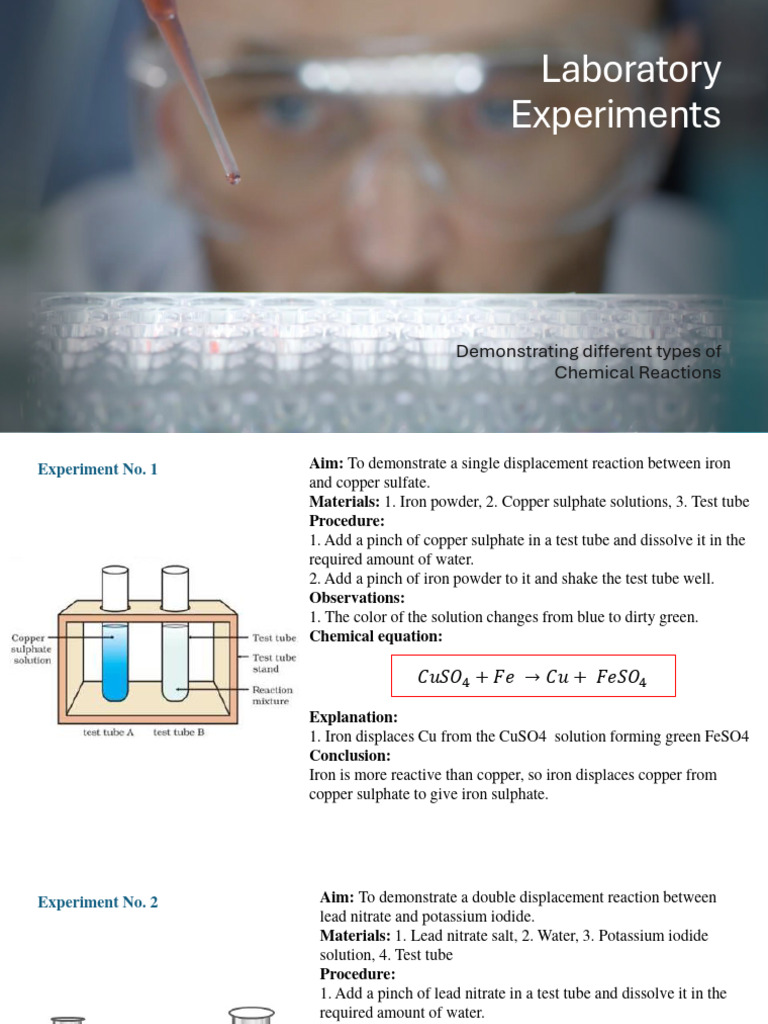Laboratory Experiments | PDF | Precipitation (Chemistry) | Sulfate