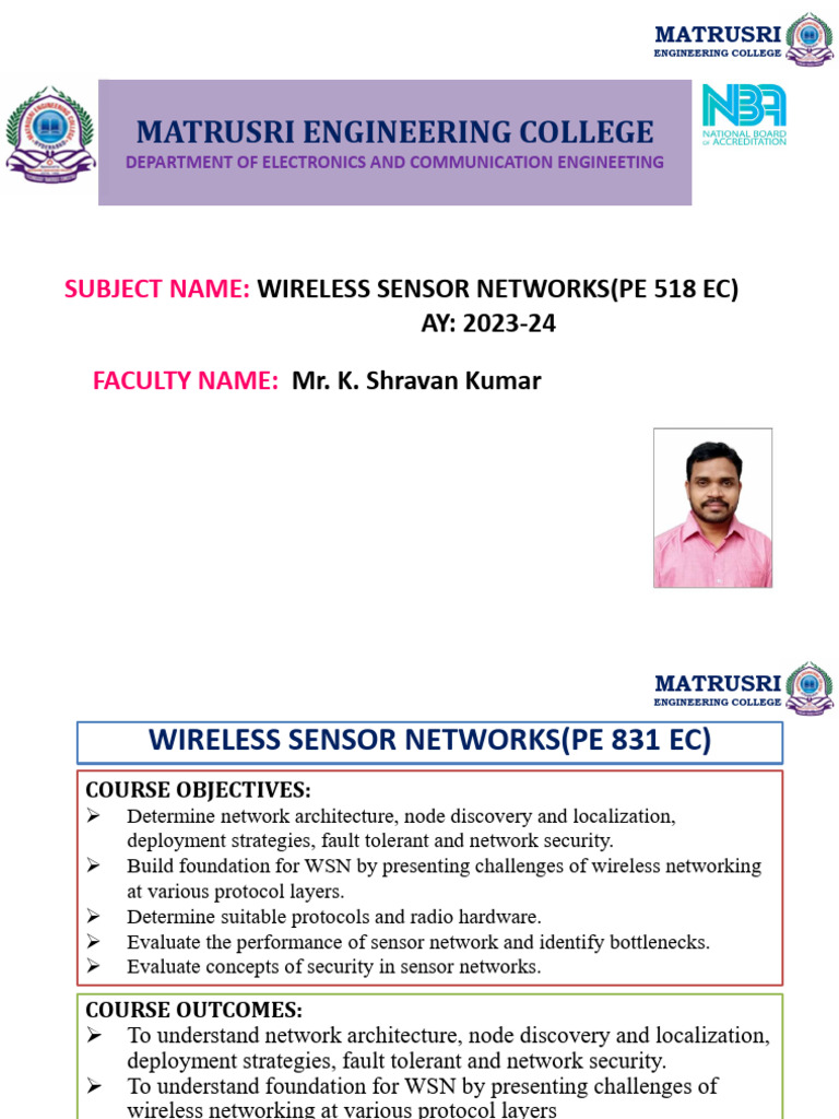 WSN Unit - I | Download Free PDF | Wireless Sensor Network | Computer Network