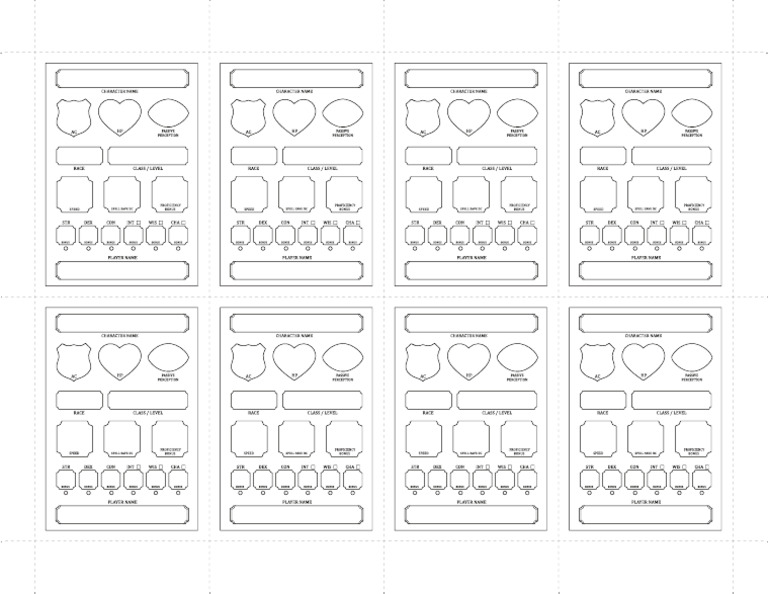 PC Combat Cards Print Friendly | PDF