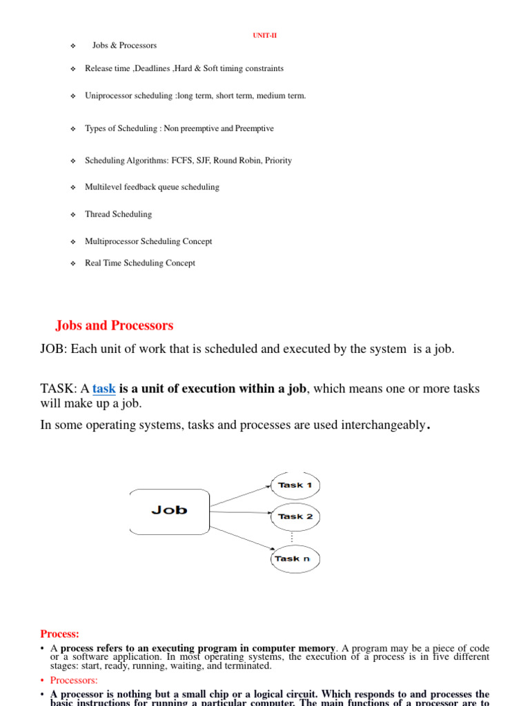Unit 2 RTOS | PDF | Scheduling (Computing) | Process (Computing)