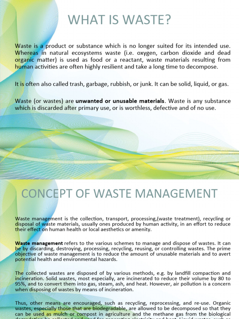 Waste Management c3 | PDF | Waste | Waste Management