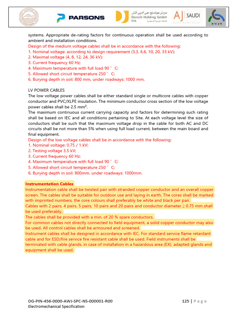 Control Cable Specs | PDF | Voltage | Electrical Conductor