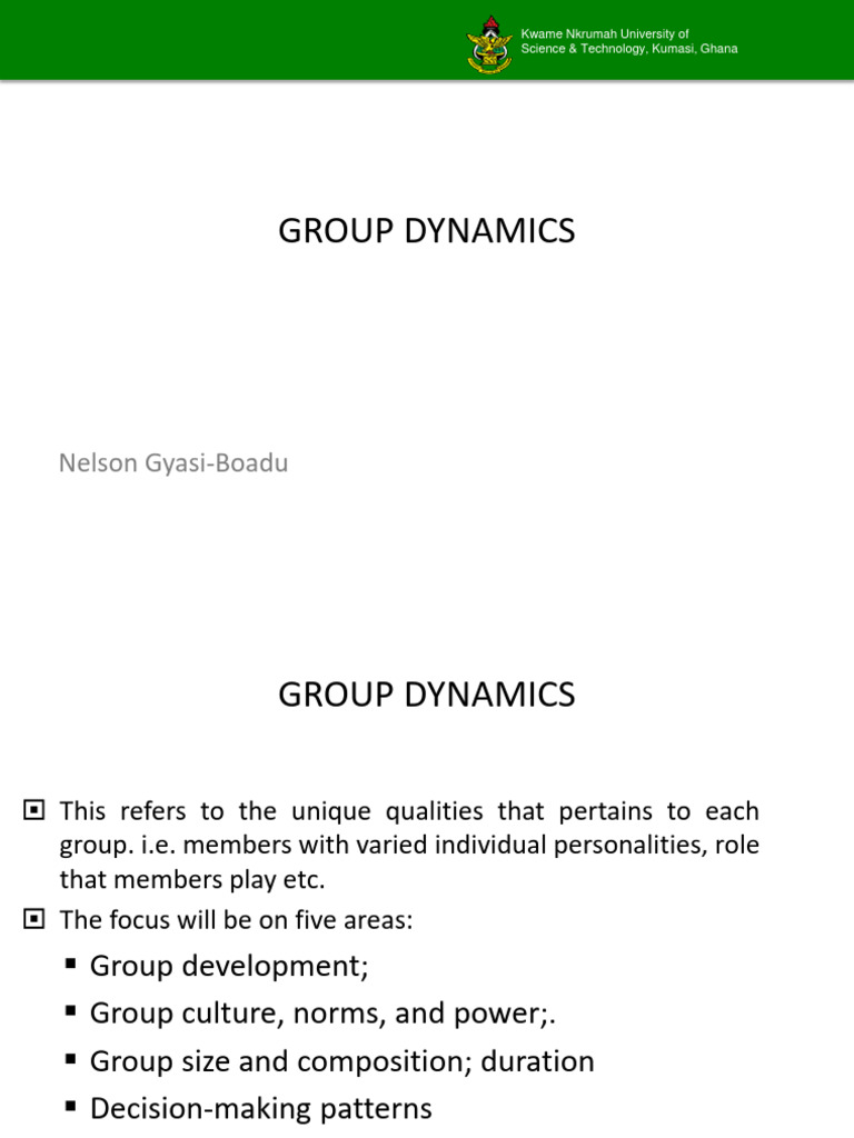Group Dynamics | PDF | Conflict Resolution | Decision Making