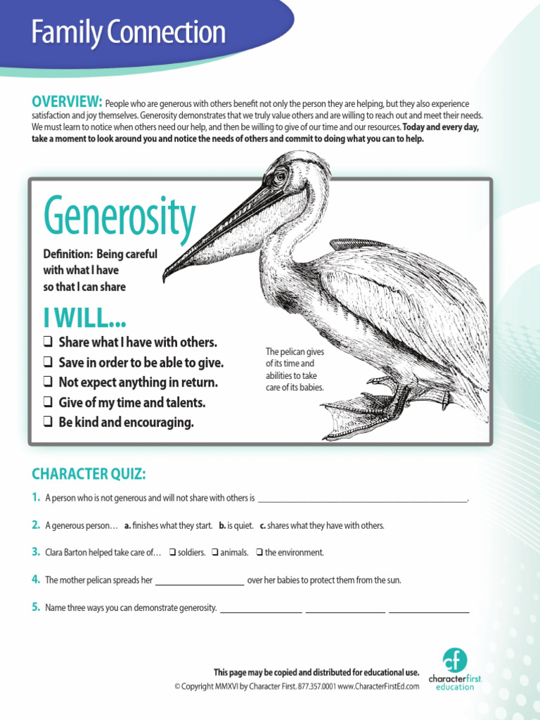 Generosity | PDF | Career & Growth | Wellness