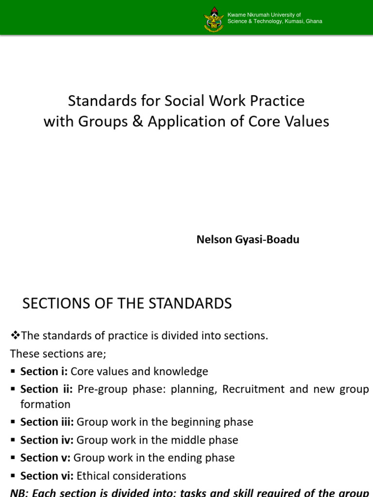 Standard of Practice For Social Work With Groups 2 | PDF | Goal ...
