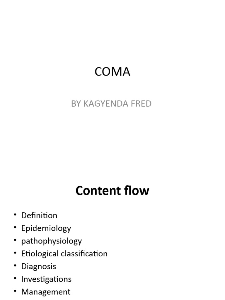 COMA in Paed.-1 | PDF | Coma | Thalamus