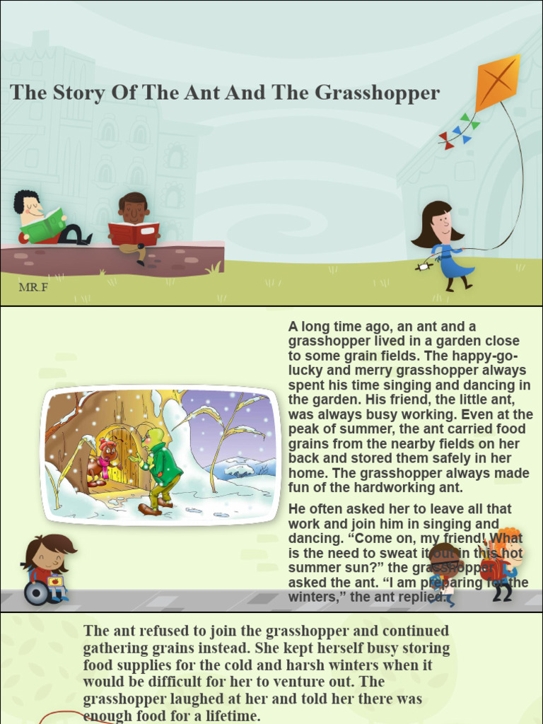 The Story of The Ant and The Grasshopper | PDF
