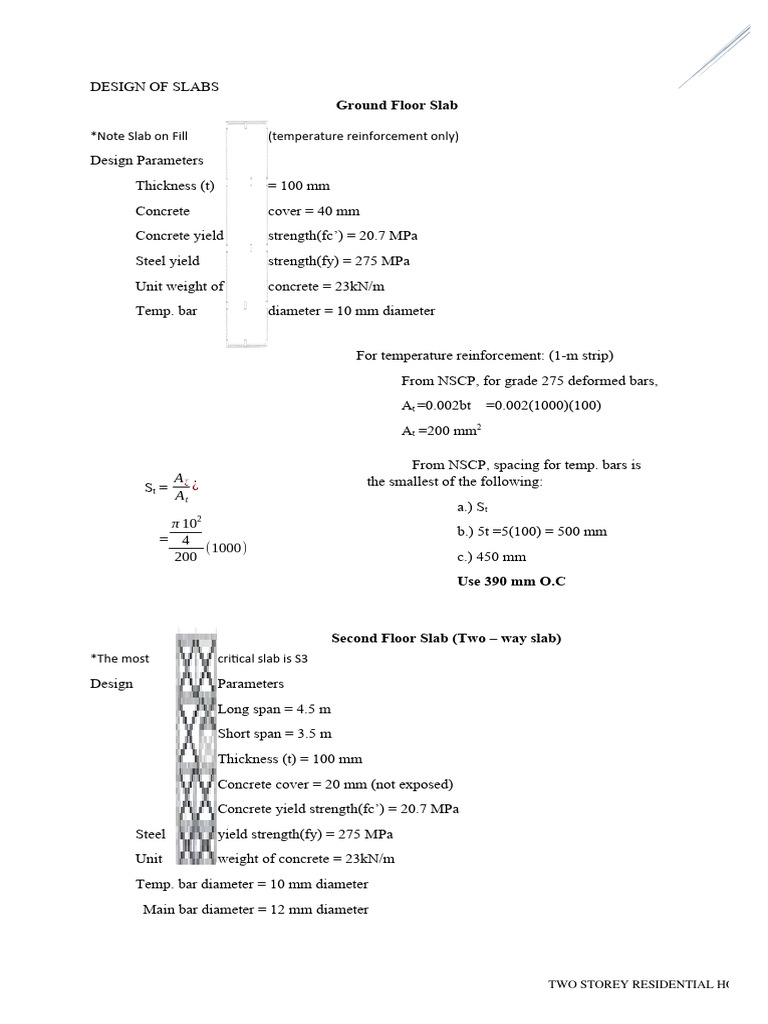 Slab Design Parameters and Calculations | PDF | Concrete | Building ...