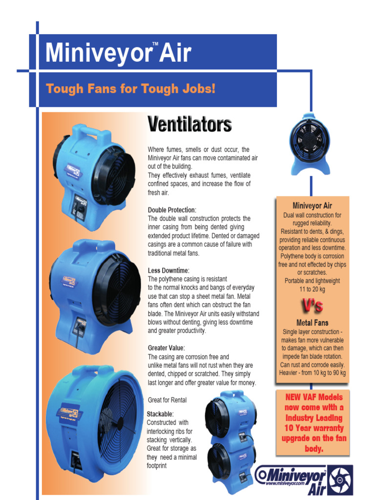 VAF-300 Brochure | Download Free PDF | Duct (Flow) | Rust