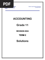 Accounting Grade 11 Revision Answers Terms 3 and 4 - 2024 | PDF | Value ...