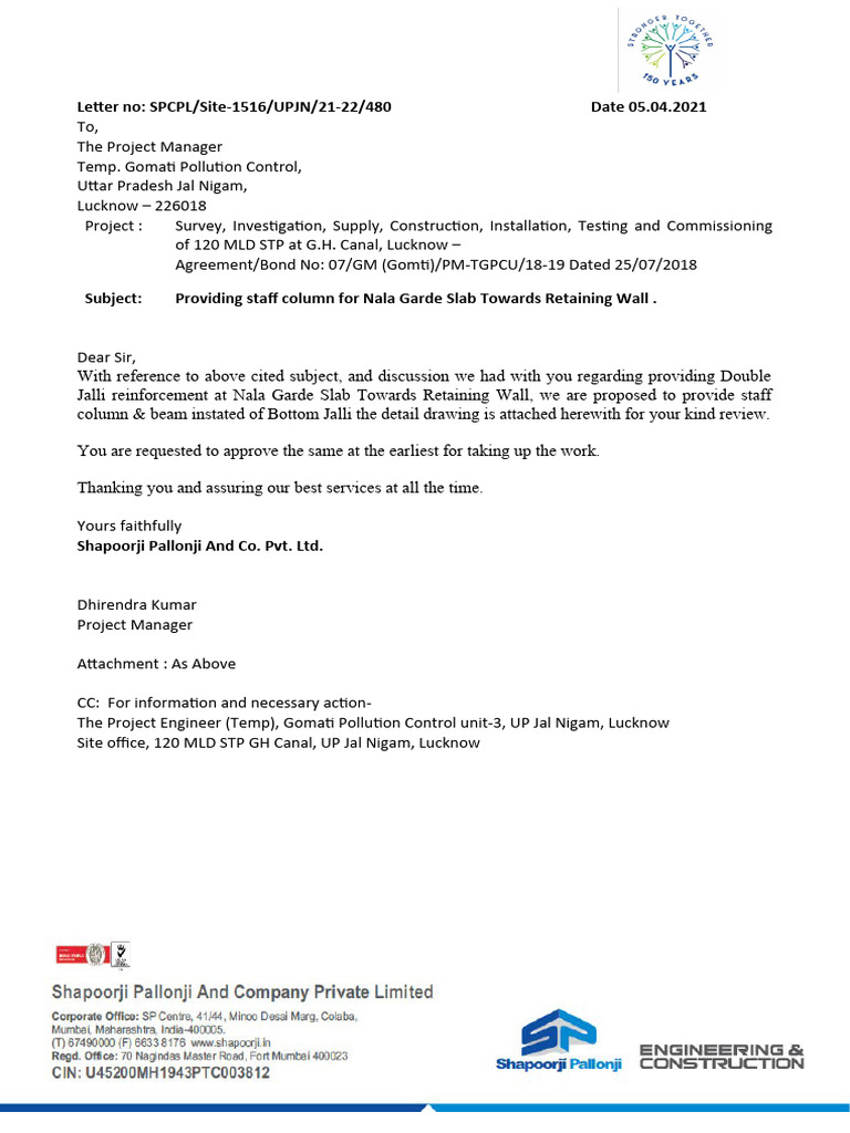 Letter No 480 Letter Staff Column in Retaining Wall | PDF