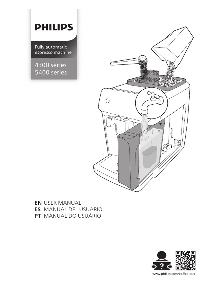 Manual cafetera philips serie 4300 | Download Free PDF | Drink | Coffee