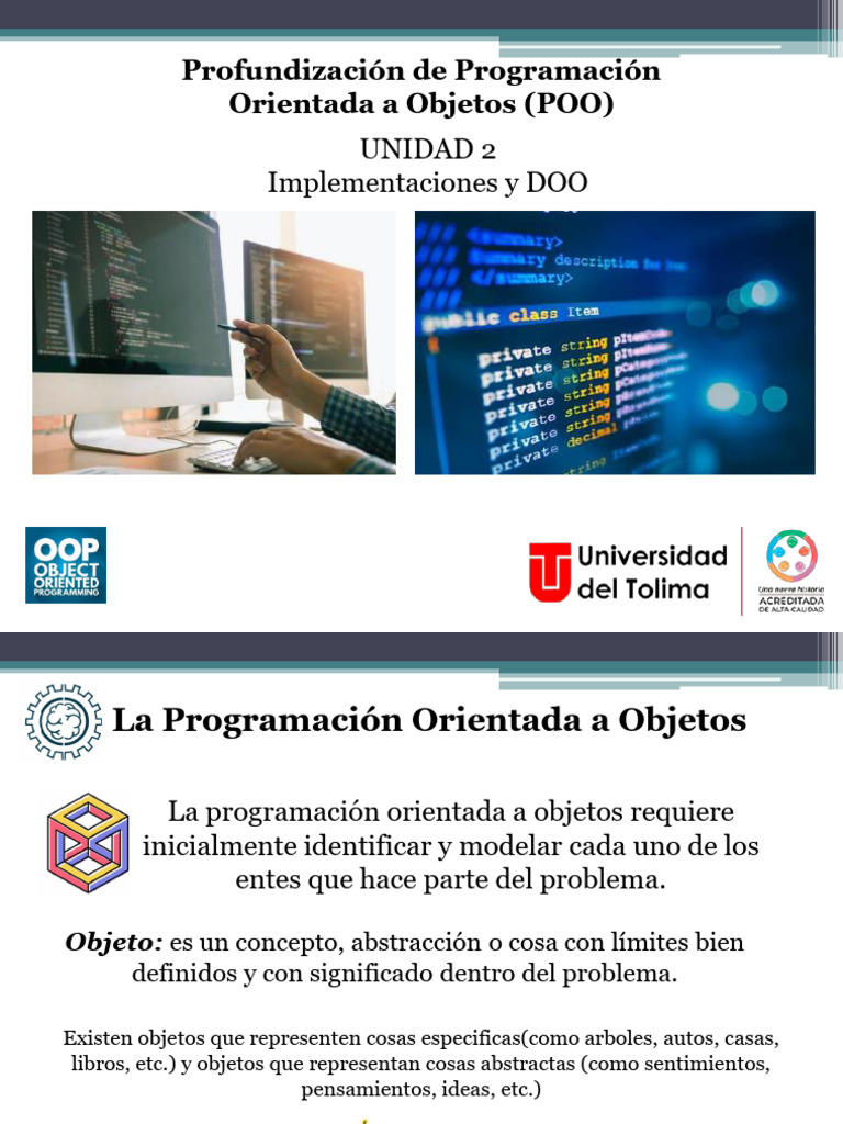 Profundizacion de Programacion OO - Unidad 2 - POO | PDF | Objeto (informática) | Modelo – Vista ...