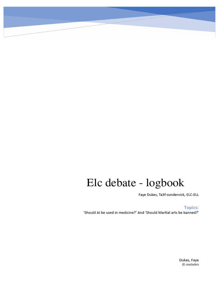 elc - logbook | PDF | Artificial Intelligence | Intelligence (AI ...