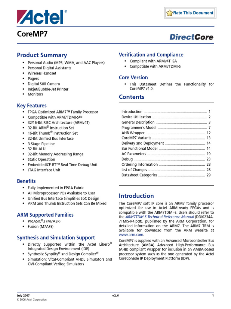 Datasheet | PDF | System On A Chip | Field Programmable Gate Array