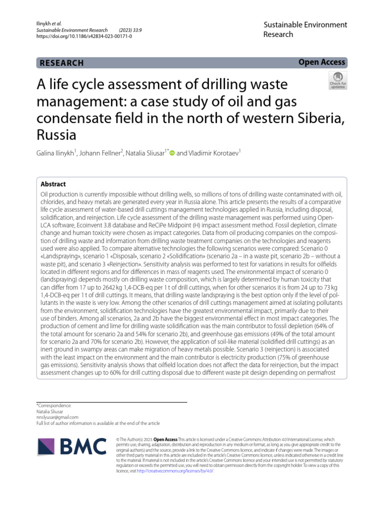 Drilling Fluid Lifecycle | PDF | Waste | Life Cycle Assessment