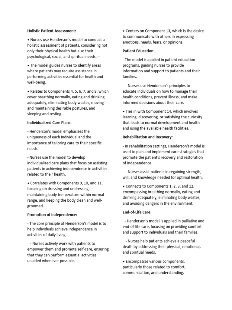 Holistic Patient Assessment | Download Free PDF | Nursing | End Of Life ...
