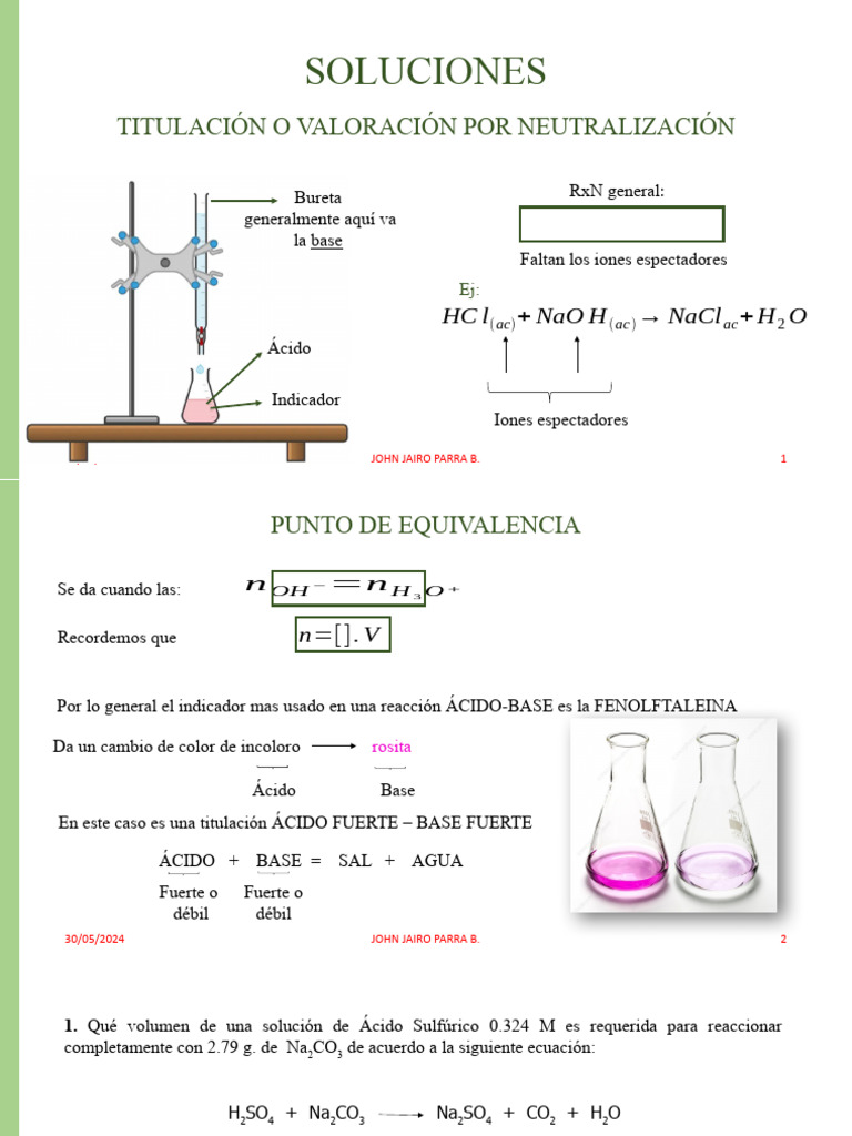 Valoración Ácido-Base: Ejercicios y Soluciones | PDF | Ácido ...