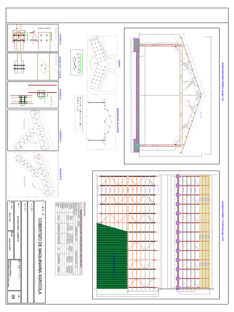 Plano 4 Estructura y Cubierta | PDF