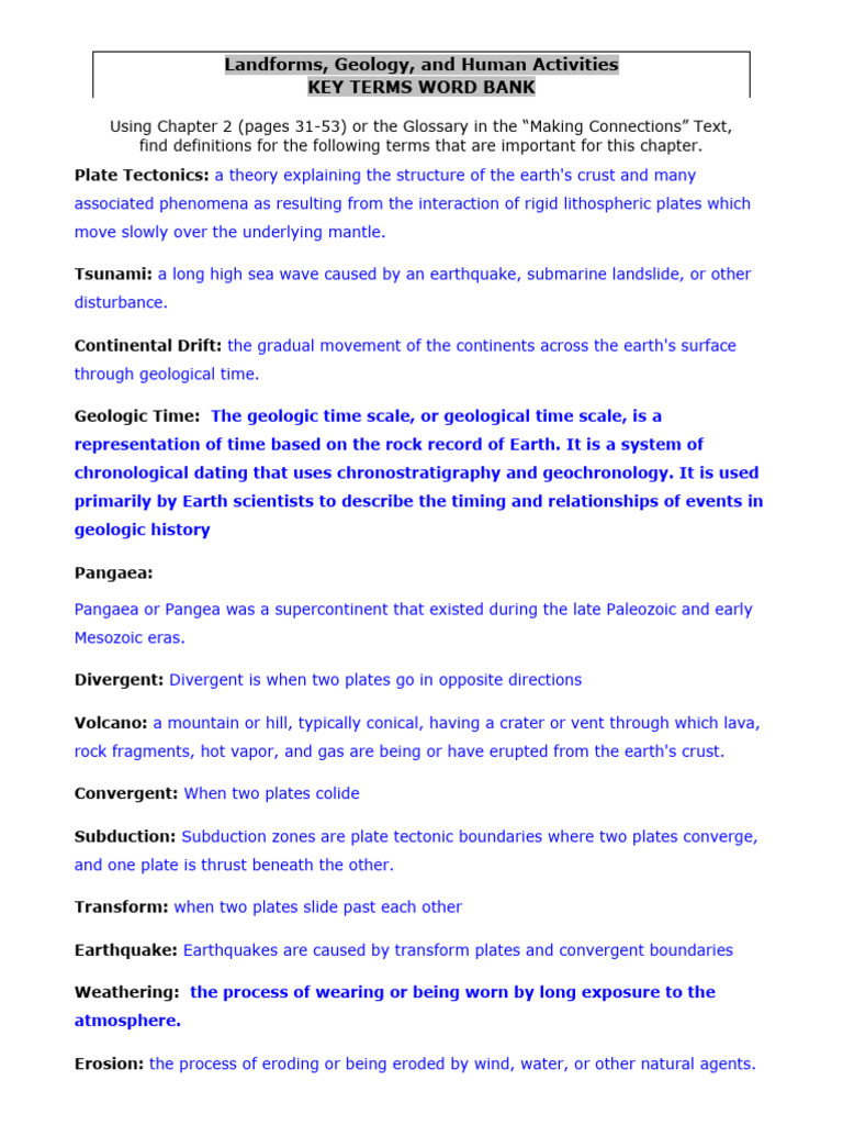 Chapter 2 KEY TERMS Word Bank | PDF | Social Science | Science ...