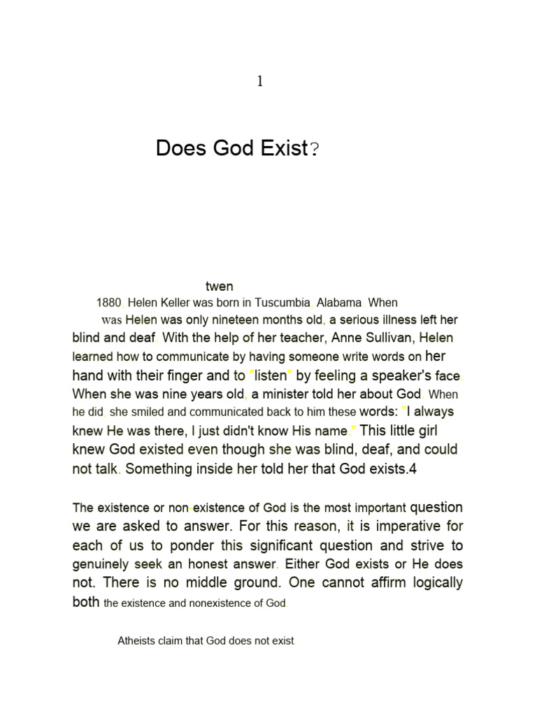 Does God Exist | PDF | Universe | Morality