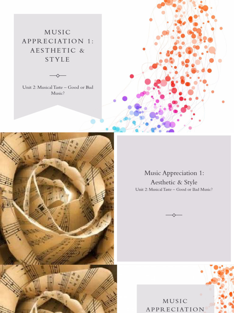 Music Appreciation 1-Unit 2 | PDF | Aesthetics | Beauty